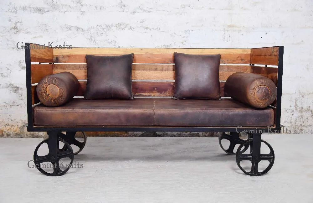 Two Seater Sofa Loft Style Living Room Sofas Industrial Iron