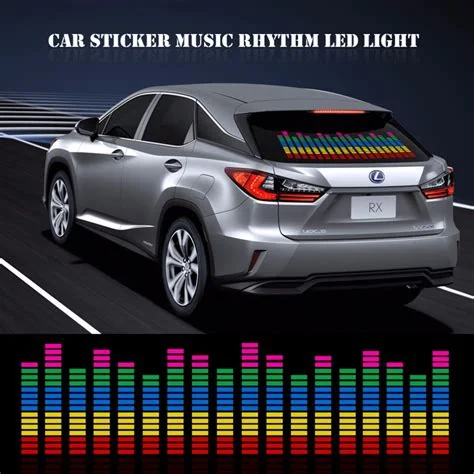 Sound Music Beat Activated Car Stickers Equalizer Glow Led Light Audio ...