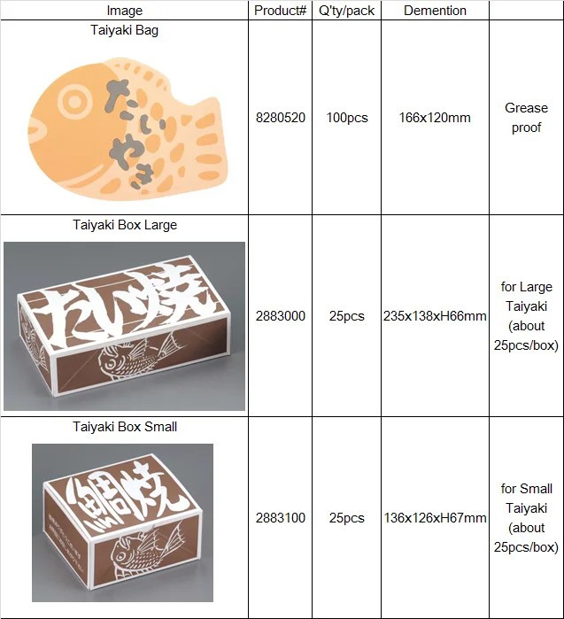 Taiyaki Box Unique Shape Grease Proof Taiyaki Bag - Buy Taiyaki Box ...