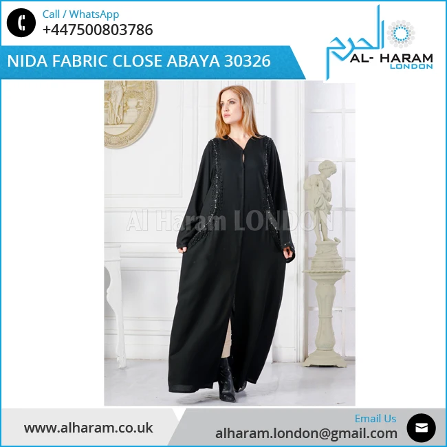 Modest Fashion Exclusive Wear Islamic Women Clothing Nida Fabric Close ...