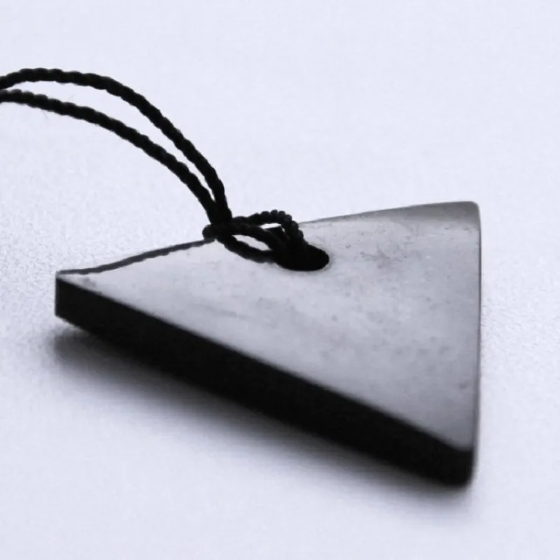 Female Triangle Shungite Pendant,Natural Stone Jewelry Accessory For ...