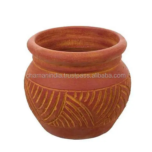 Chaman India Wax Candle Terracotta Pottery Pots - Modern Garden Decor