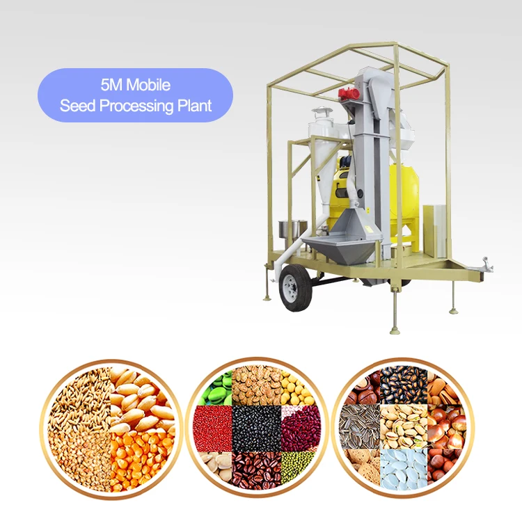 Mobile Grain Seed Cleaner and Seed Treater Processing Line Machine ...