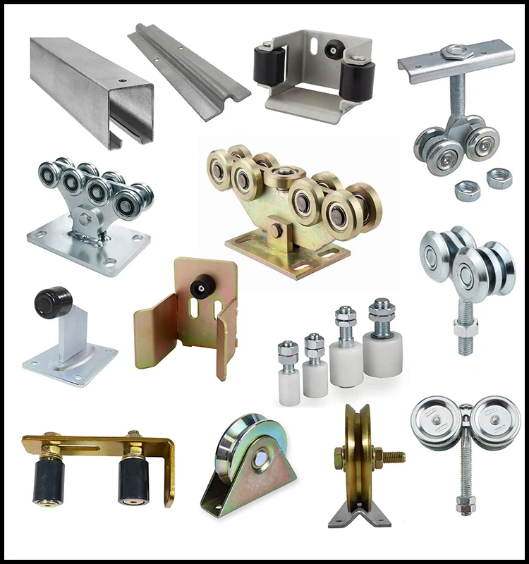 Automatic Gates Steel Sliding Cantilever Carriage Roller Kit 8 Wheel