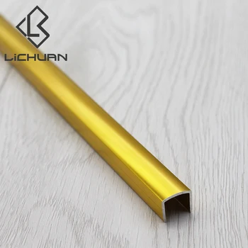 Gold Decorative U Channel Metal Tile Trim U Shape Aluminum Extrusion ...