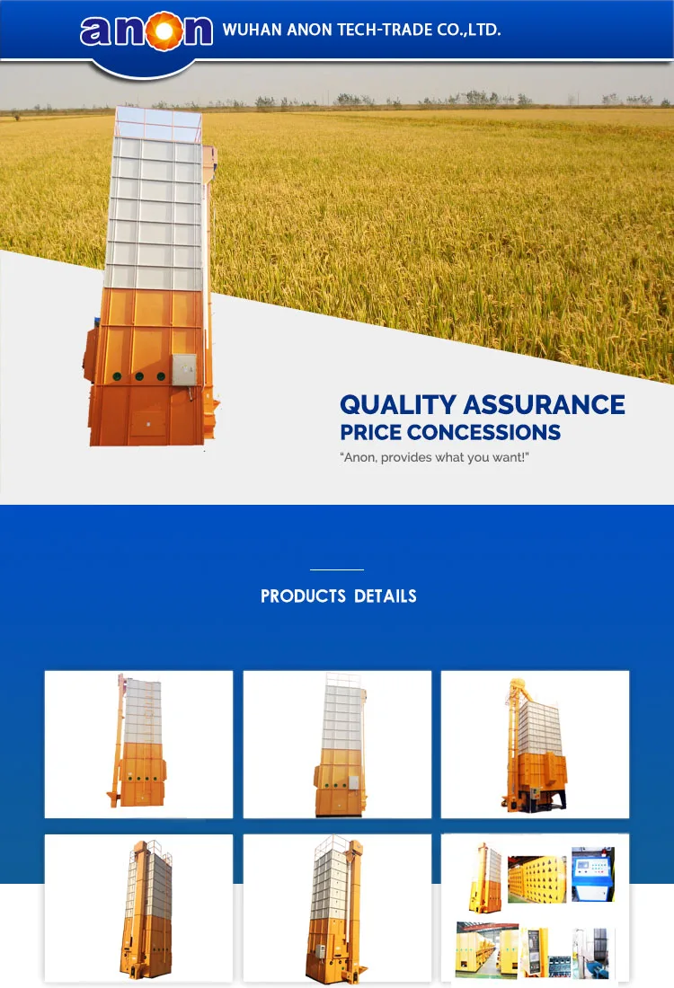 10T/15T/30T Capacity Continuous Flow Grain Dryer With Moisture Tester ...