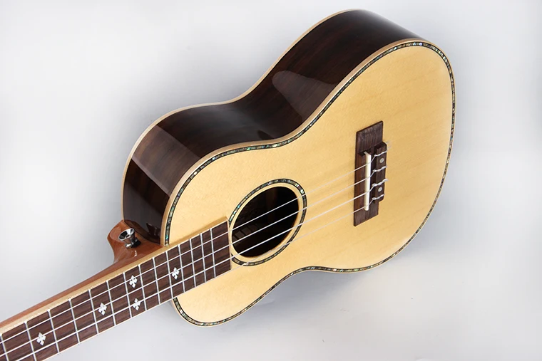 High-End 4 Strings Ukulele - Solid Wood Design with nylon Strings for ...