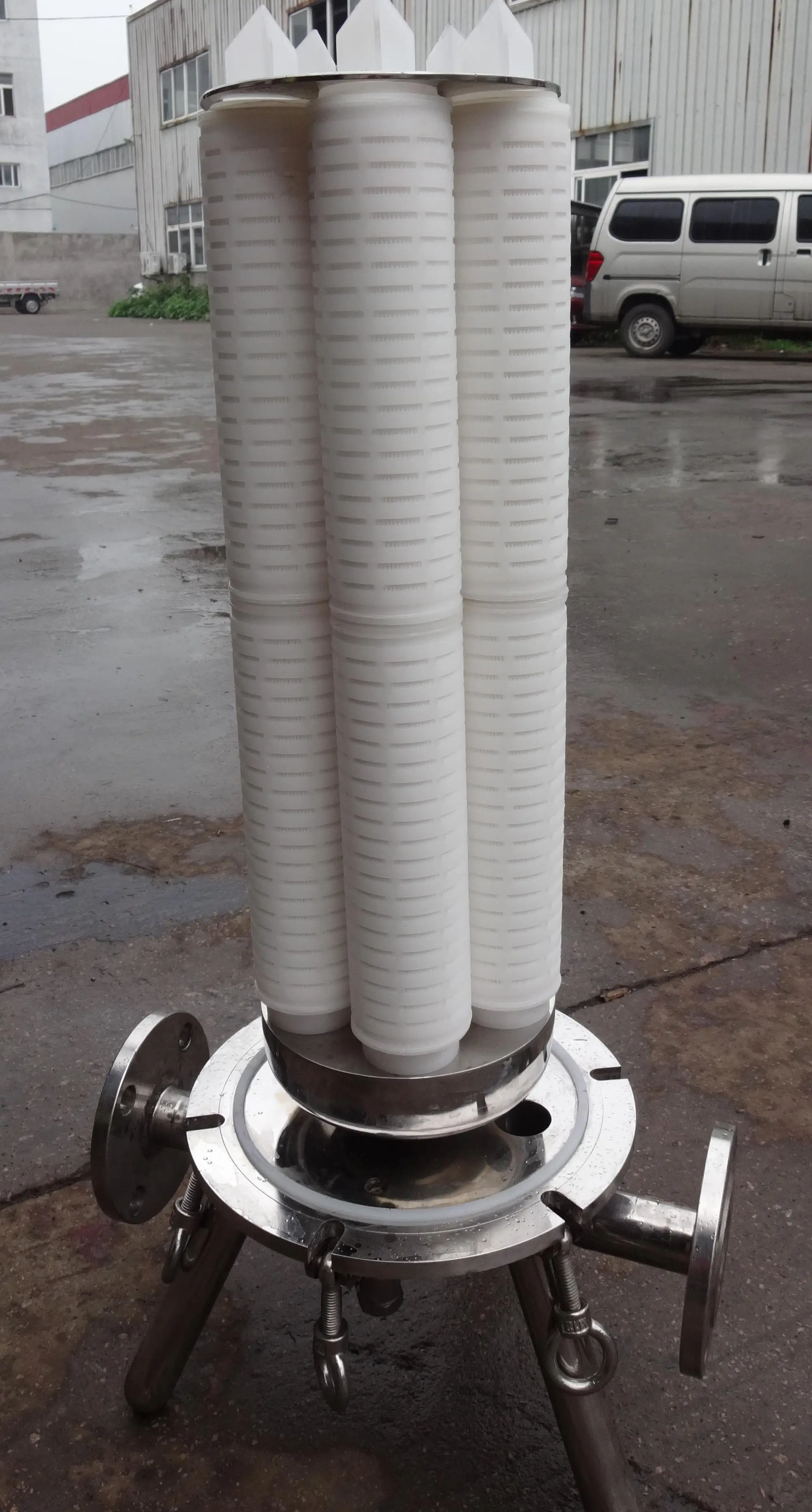 Stainless Steel Sanitary Micro Cartridge Filter Housing For Chemical ...