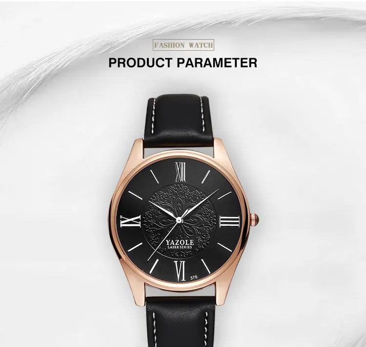 YAZOLE D 376 - Luxury Mens Watch with Blue Dial & Quartz