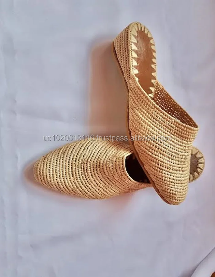Perfect Made Traditional Raffia Slipper Shoes With High Heels For Women ...