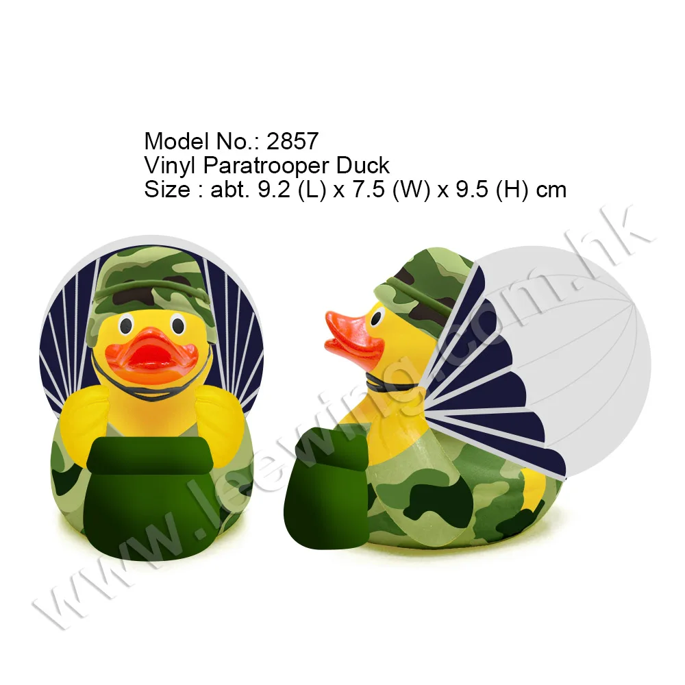 Children Safe Soldier Army Paratrooper Yellow Rubber Duck