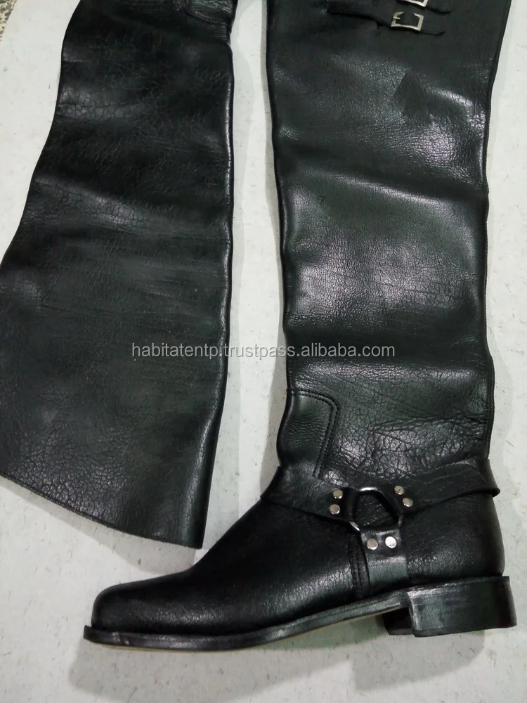 Custom Knee Flap Boots - 100% Leather Reproduction