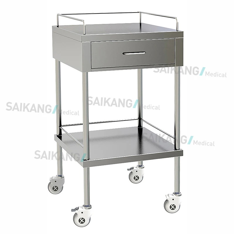 SKH015 Stainless Steel Medical Therapy Treatment Trolley