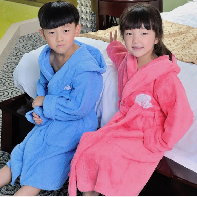 Kids Bathrobe Kimono Girls Robe Custom Cotton Bathrobe For Children ...