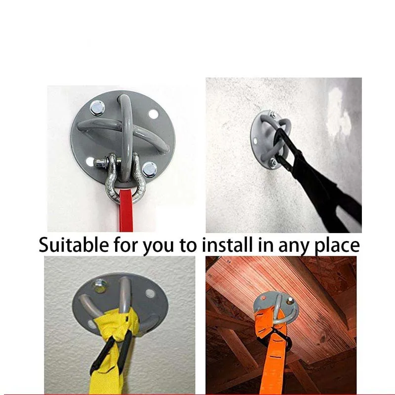 Gymnastic Ring Overhead Mounts Two Omitree Ceiling Suspension Straps Wall Mount Hooks Anchors ...