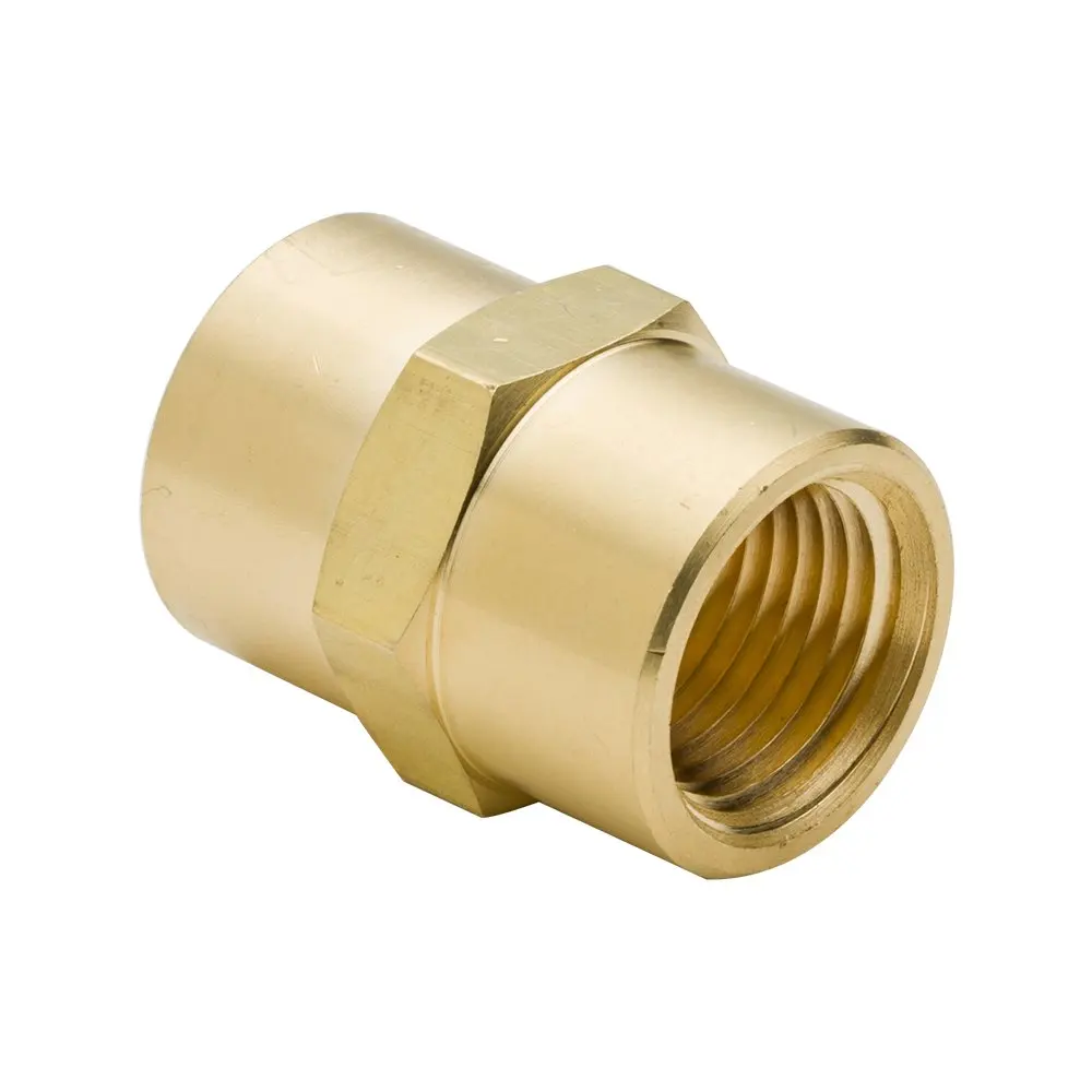 Legines 1/8 NPT Coupling Coupler Brass Female × Female Hex Head Pipe ...