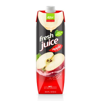 1l Aseptic Pack Fresh Fruit Juice Drink Pure Nfc Apple Juice - Buy ...