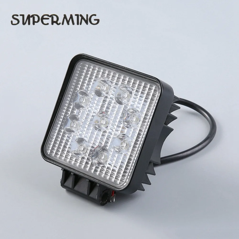 27w 24v Led Lights Waterproof Luces Led Automotrices Offroad Work Light ...