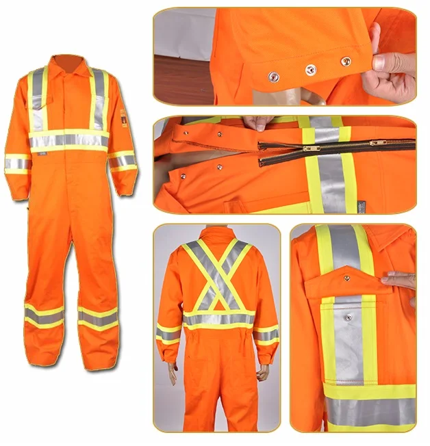 100% Cotton Overall Safety Suit Coverall Breathable and Quick Dry ...
