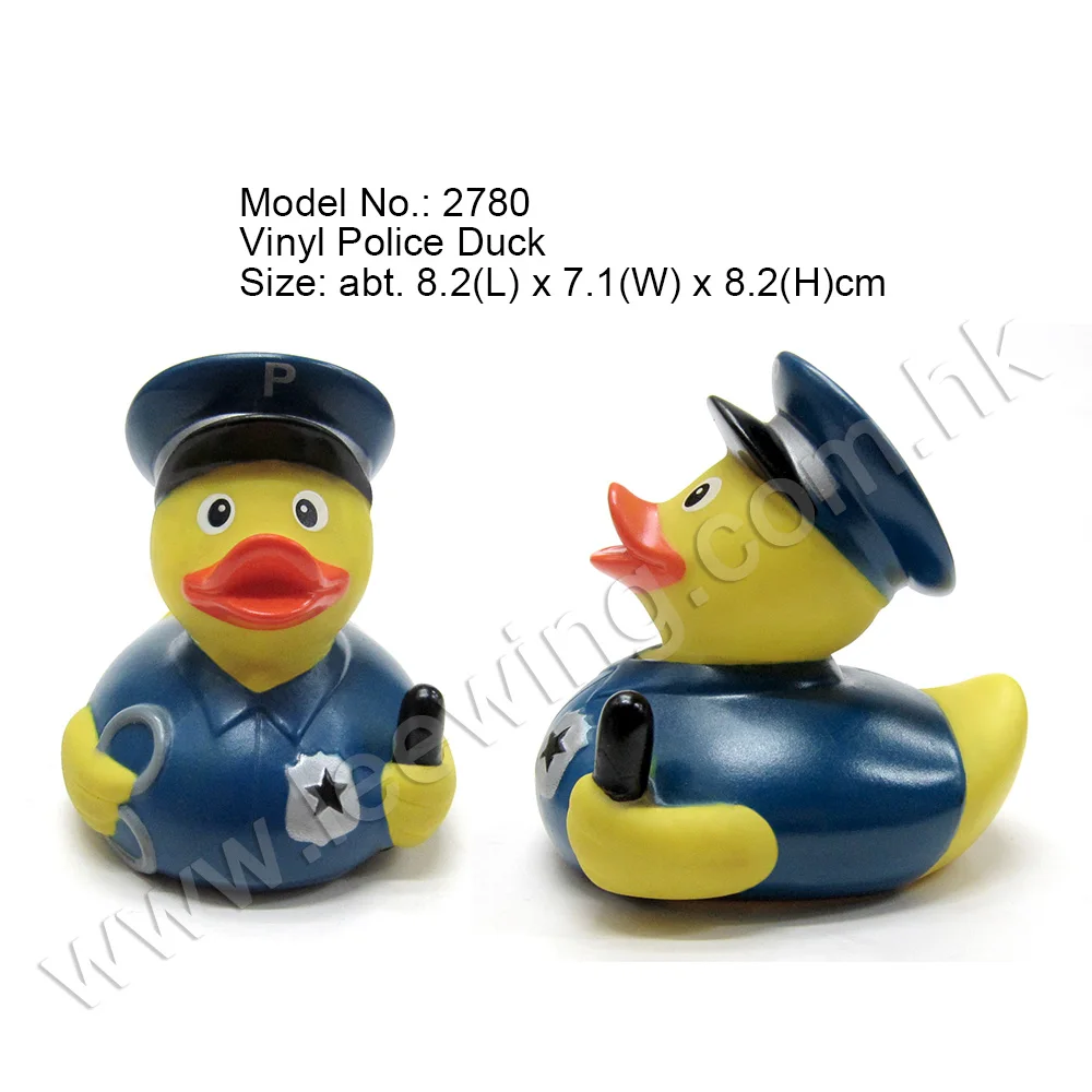 Custom Plastic Professional Police Uniform Yellow Rubber Duck ...