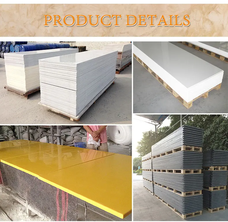 Snow White 12mm Staron Shower Walls Sheet Modified Acrylic Solid ...