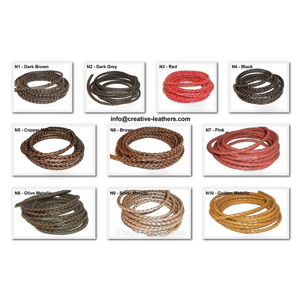 High Quality Bolo Braided Leather Cords For Diy Craft Jewelry And Other ...