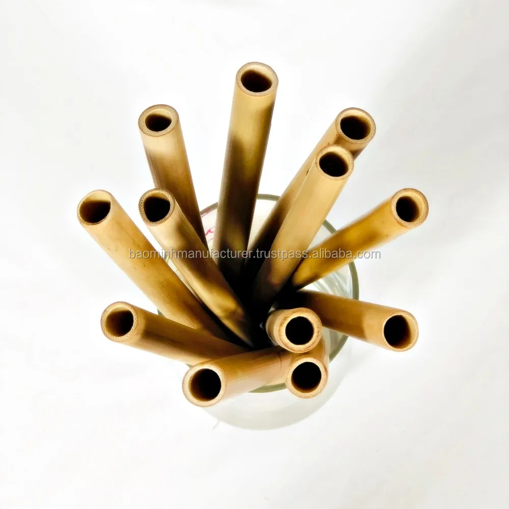 Customized Logo Reusable Bamboo Straw With Coconut Brush - Buy Bamboo ...