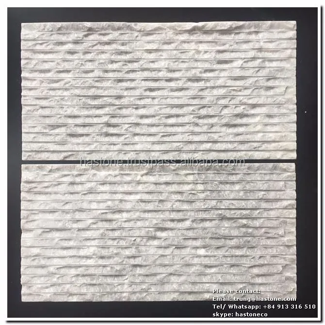 Modern Design Crystal White Calcite Marble Tile Machine-cut Sawn And ...