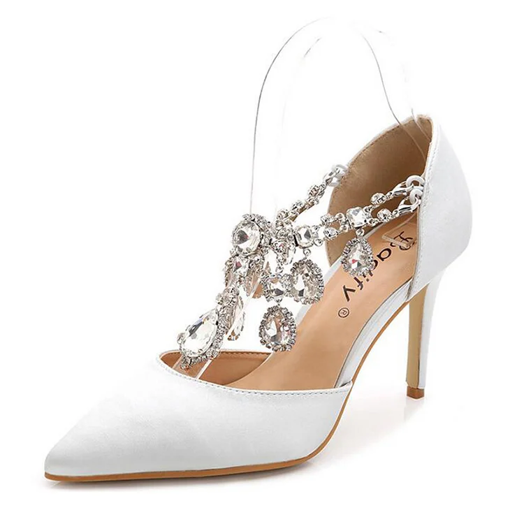 High Heels Manufacturer Beautiful Design Rhinestone Ornament Pointed ...