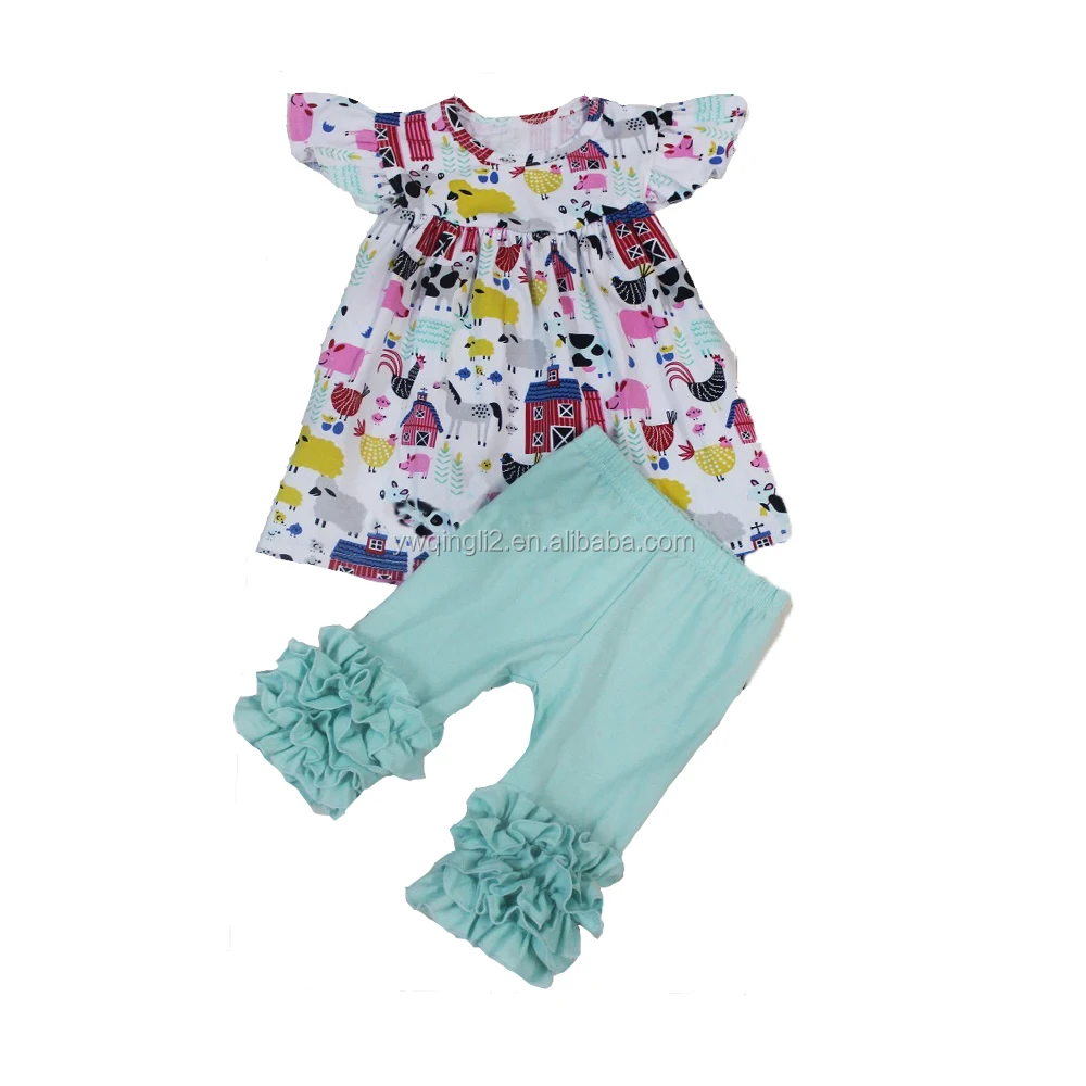 Cx-001 Wholesale Farm Animal Printed Children's Boutique Clothing ...