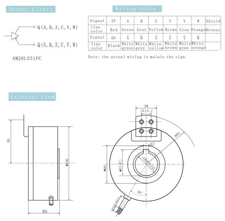 Waterproof Tamagawa Rotary Encoder 8192ppr 30mm Hollow Shaft Elevator ...
