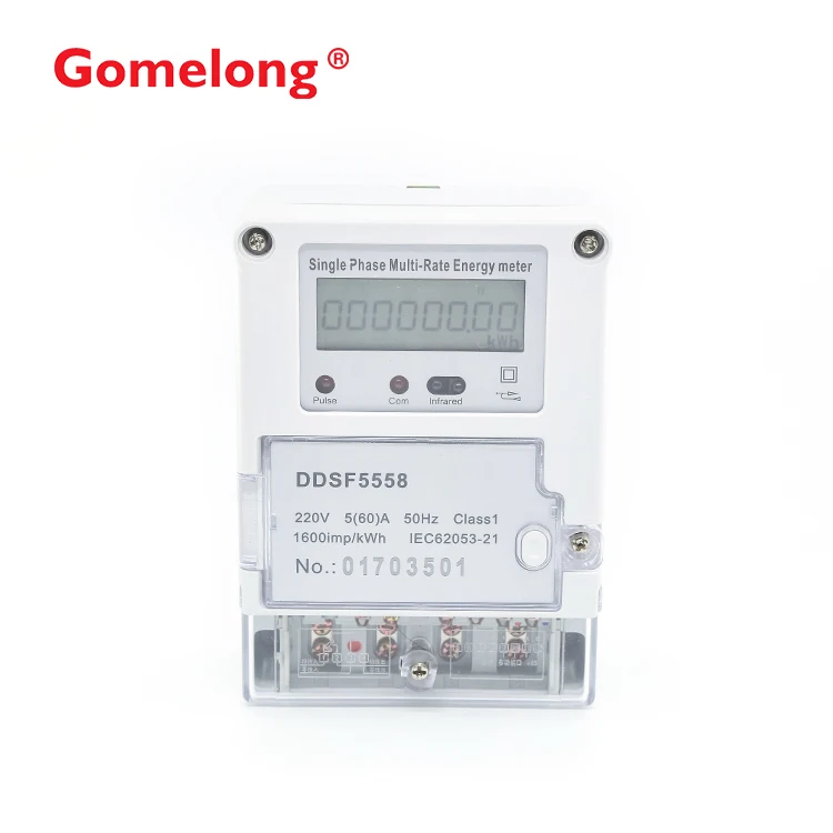 Ddsf5558 Single Phase Multi Tariff Energy Meter With Rs485 Modbus And ...