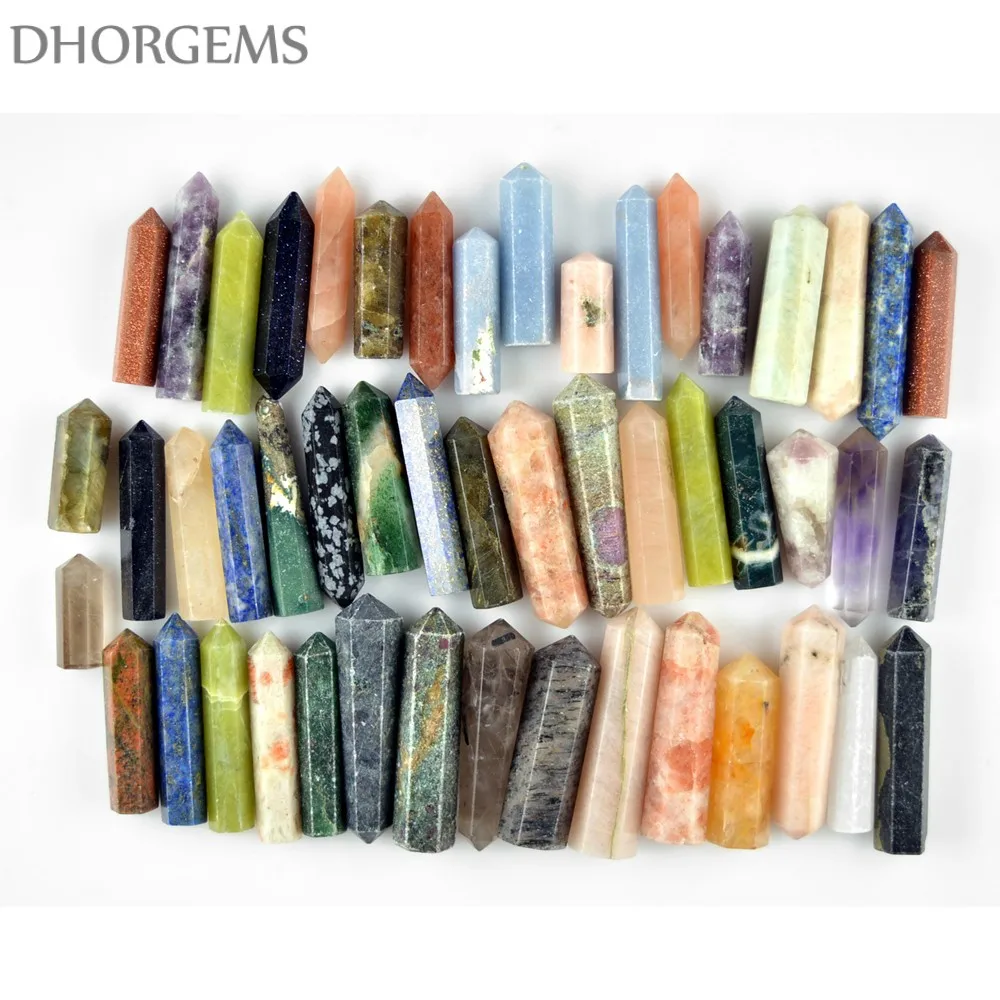 Natural Mix Stone Pencil Crystal Healing Gemstone Handmade Stone For ...