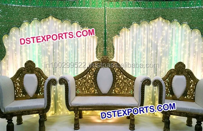 Designer Muslim Wedding Stage Backdrop Pakistani Wedding Arch Backdrops ...