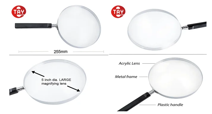 Metal Frame Magnifying Glass With Plastic Handle Buy Wholesale Acrylic Magnifier Lens With