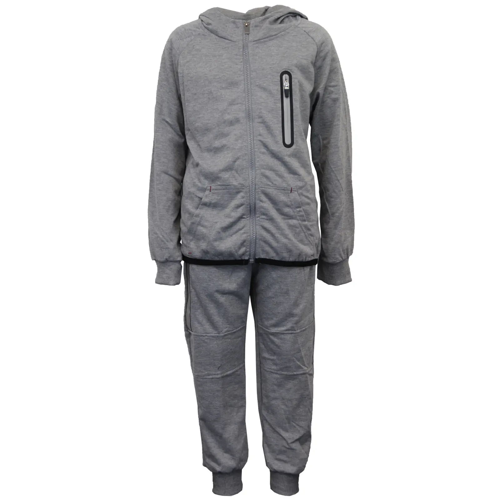 Boys Cycling Tracksuit Kids Hooded Top Bottoms Zip Sweatshirt Jogging ...