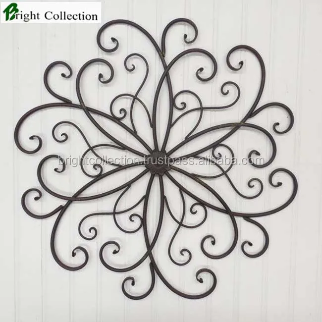 Metal Scroll Wall Art Wrought Iron Decor Wrought Iron Fence Scroll ...