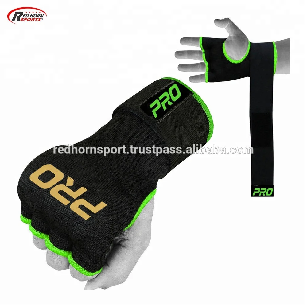 Boxing Elastic Quick Hand Wraps MMA Muay Thai Black Easy Handwraps