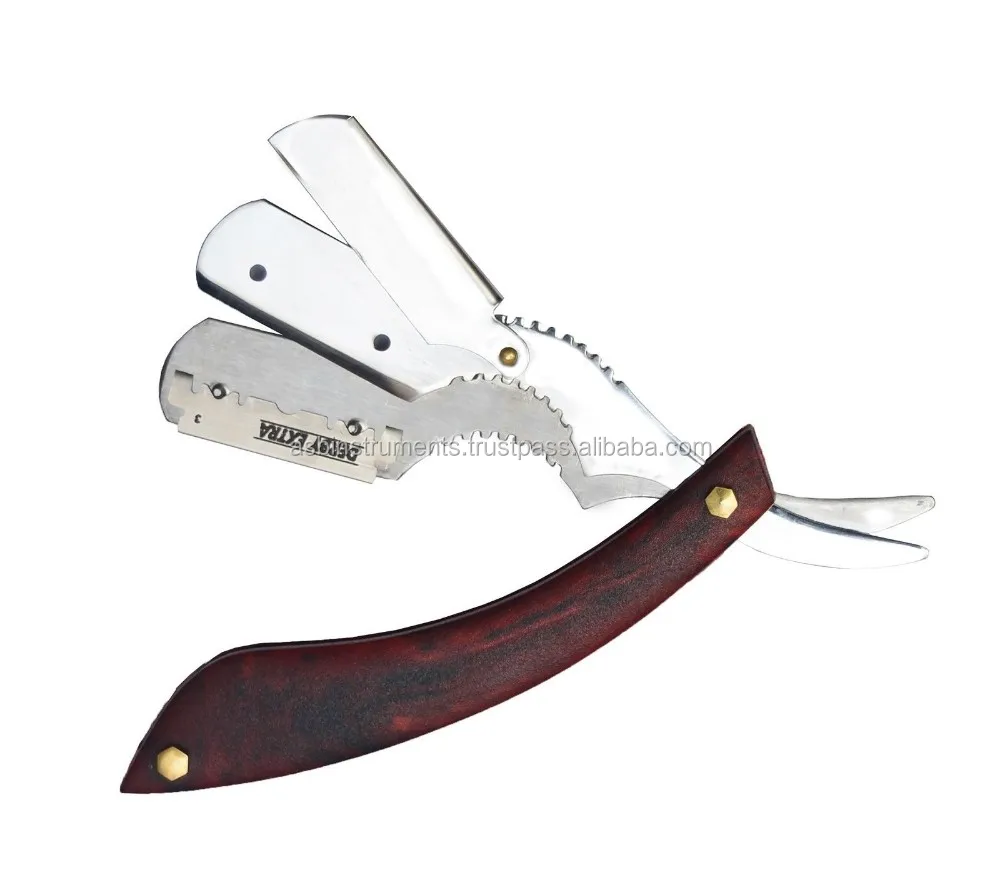 Transparent Plastic Handle Exposed Replaceable Blade Barber Shaving ...