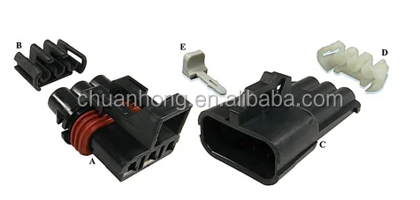 3 Way Male And Female Metri-pack 280 Series Connector Assembly With Tpa ...