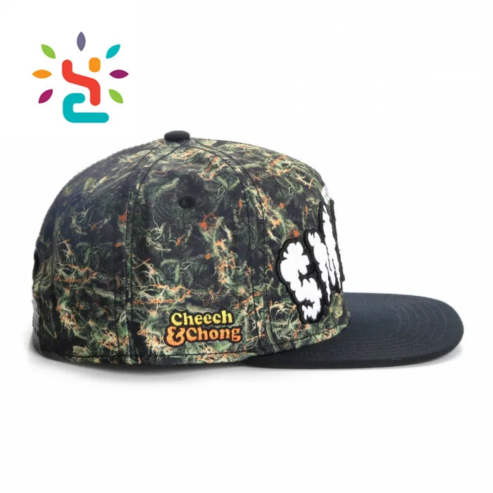 Custom Camouflage Snapback Hats Flat Bill Brim Embroidered Military ...