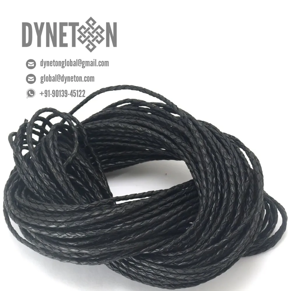 2mm Braided Leather Cord - Buy 2mm Leather Cord,3mm Braided Leather ...