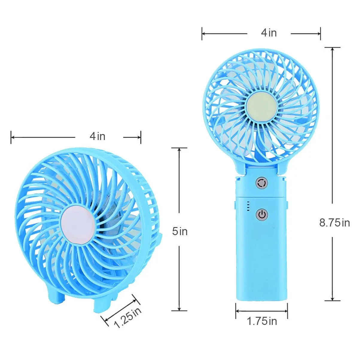 Portable Handheld Fan Foldable Desktop Usb Rechargeable Battery Fan ...