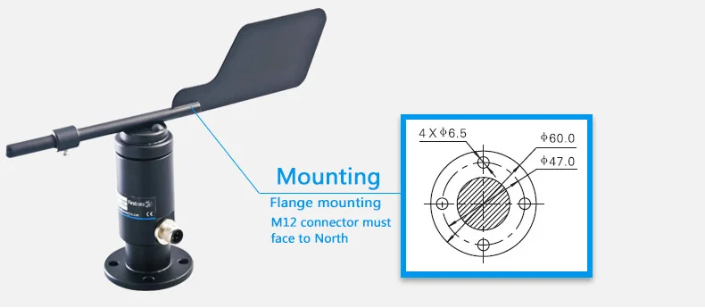 Fst200-202 Hall Effect 420ma 05v Wind Vane Sensor Anemometer Wind Direction Sensor Transmitter ...