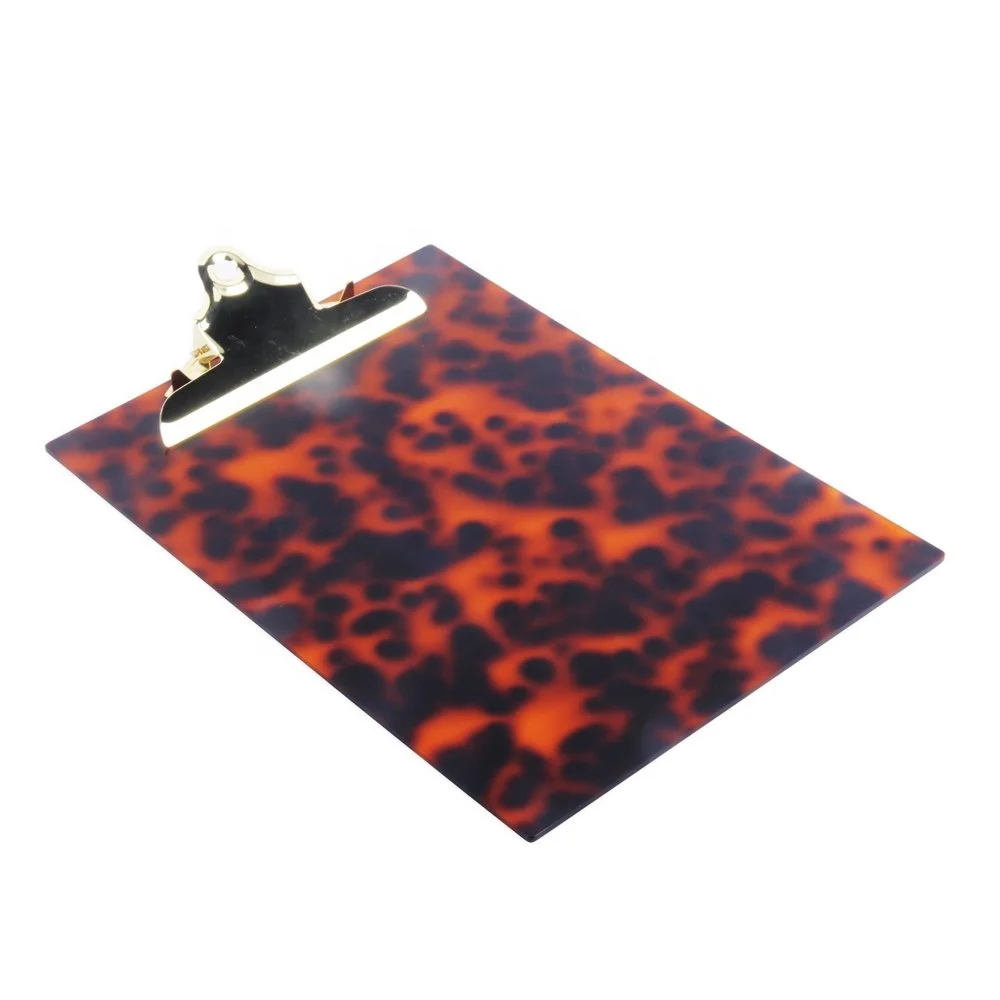 Acrylic Tortoiseshell A4 File Clipboard - Office Essentials