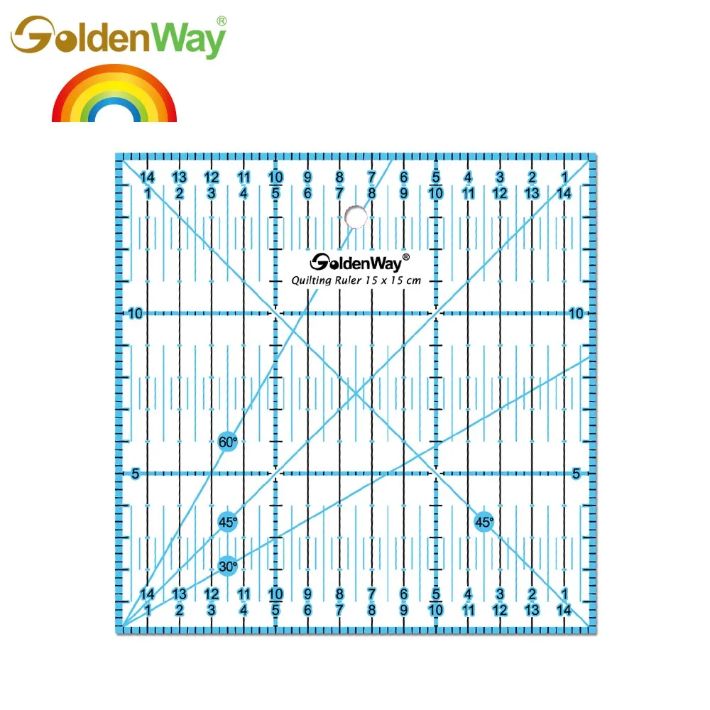 5 Colors Patchwork Square Quilting Ruler for Fabric Cutting