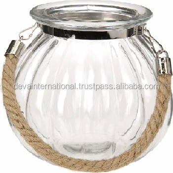 Fancy Glass Jar Candle Lantern - High End Tea Light Holder