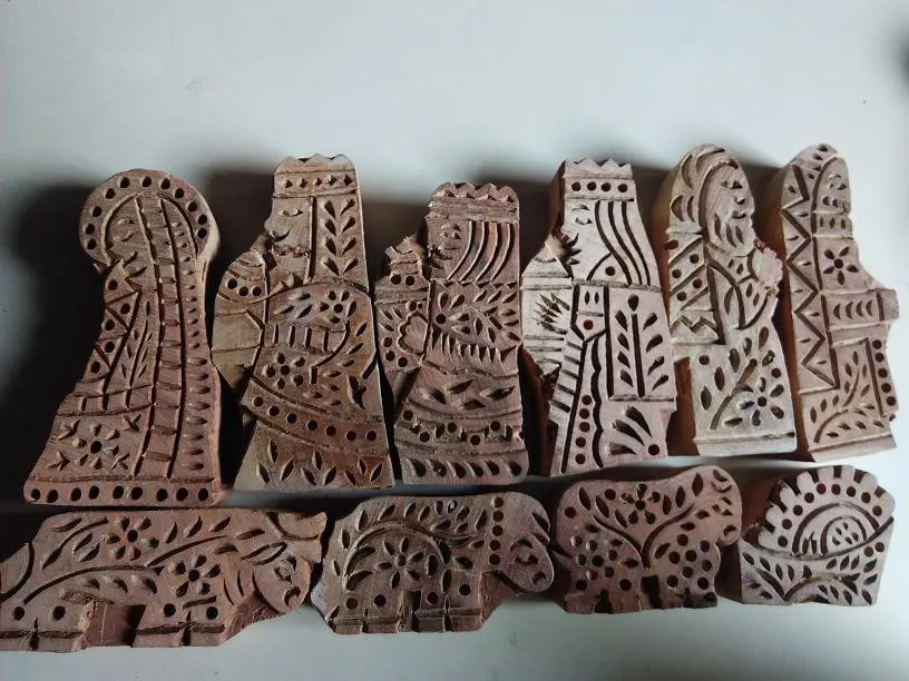 Custom Made,Custom Engraved Wooden Textile Printed Blocks Available In ...