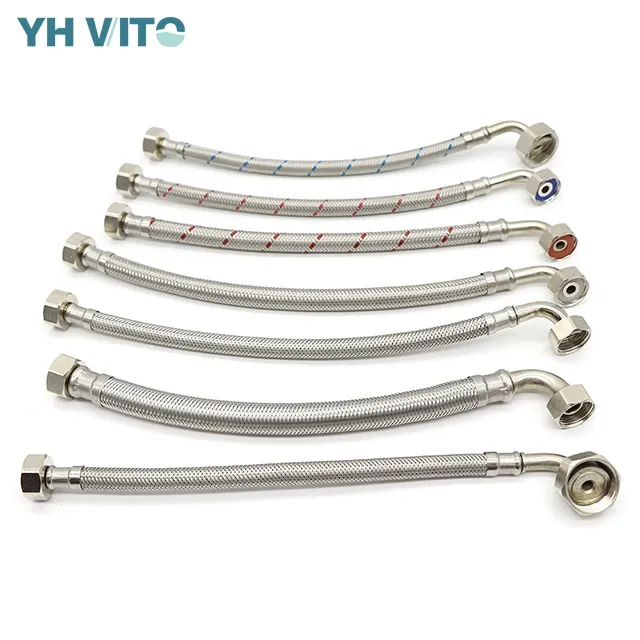 Stainless Steel Flexible Braided Metal Hose For Wash Basins Inlet Hose ...