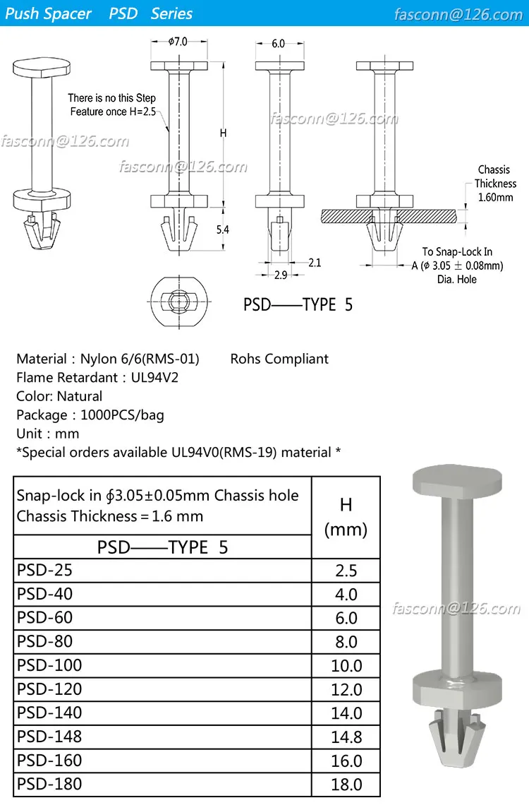 PCB Lock-in Mini Push Spacers - Reliable Support Solutions
